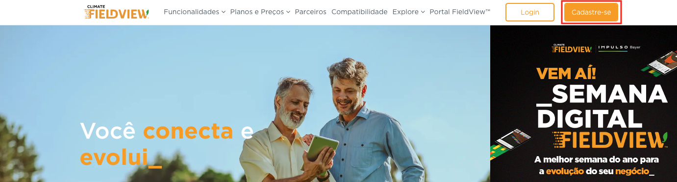 Como criar uma conta FieldView?